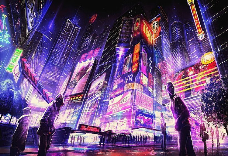Futuristic Buildings Night