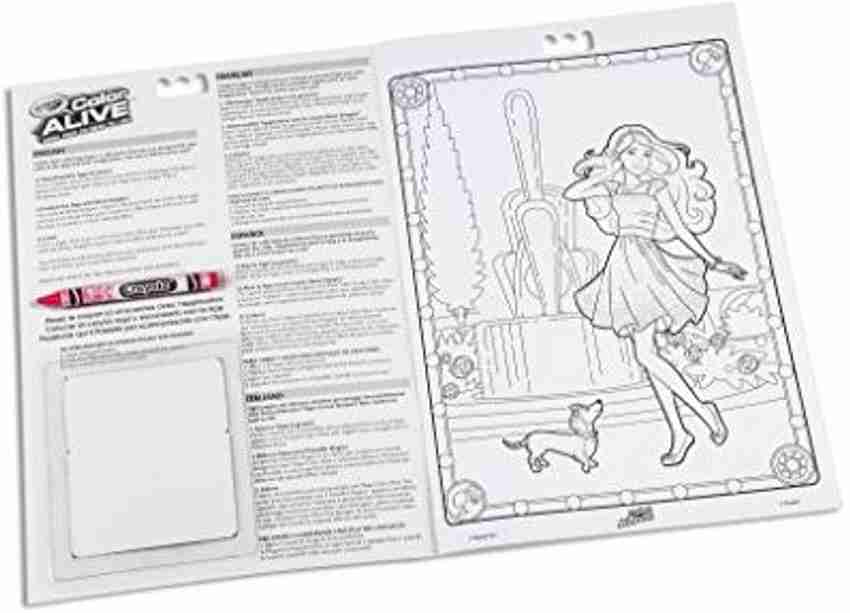 crayola color alive action coloring pages barbie