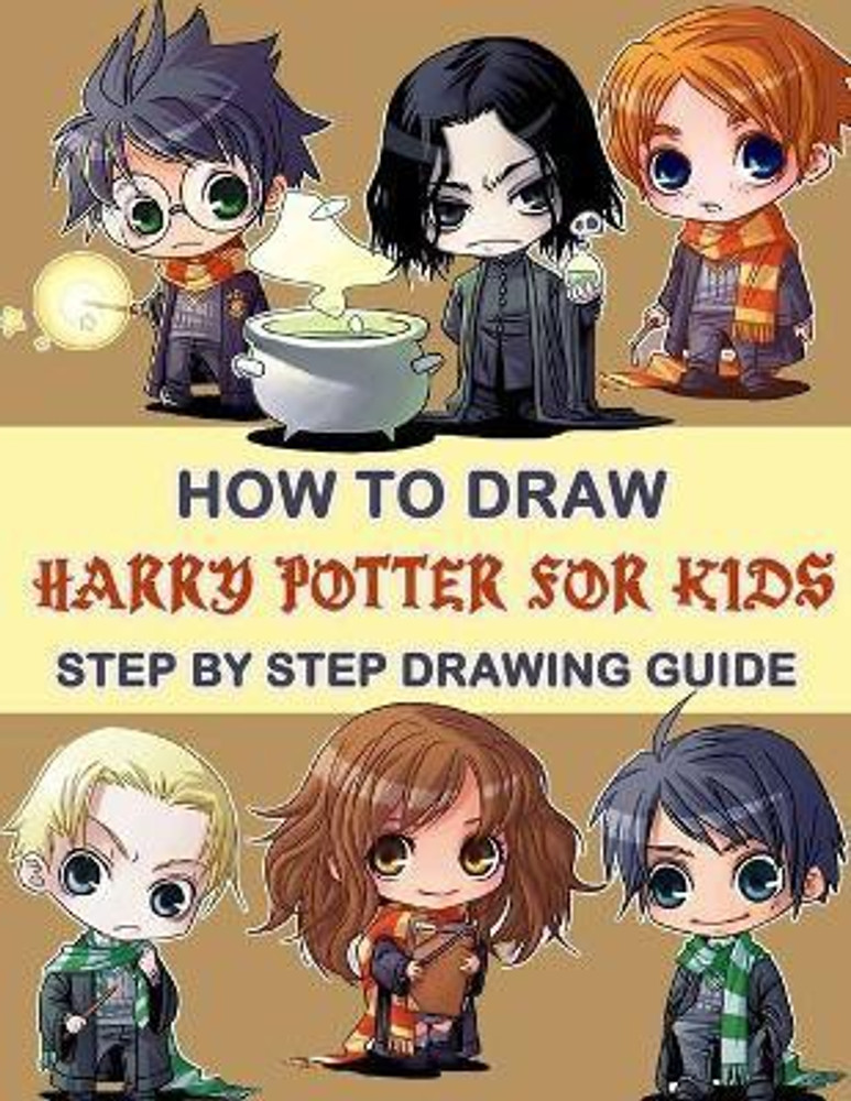 how to draw cartoon harry potter characters step by step